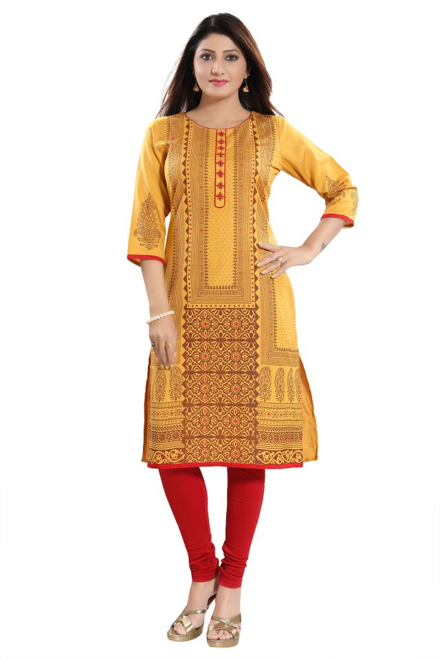 Secret Shimmer Rayon Formal Wear Kurti For Women | Indian Fashion Kurtis